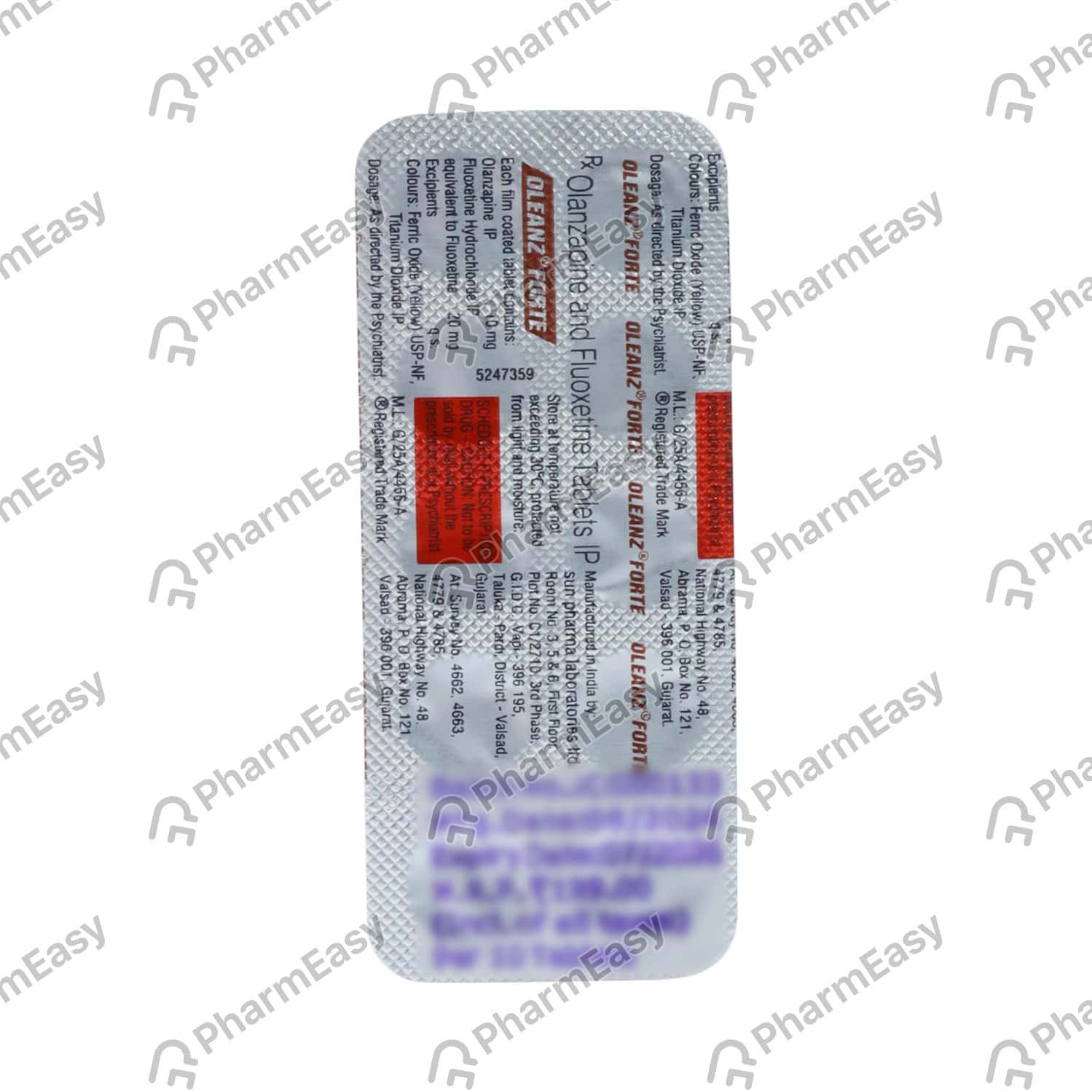 Oleanz Forte Strip Of 10 Tablets: Uses, Side Effects, Price & Dosage ...