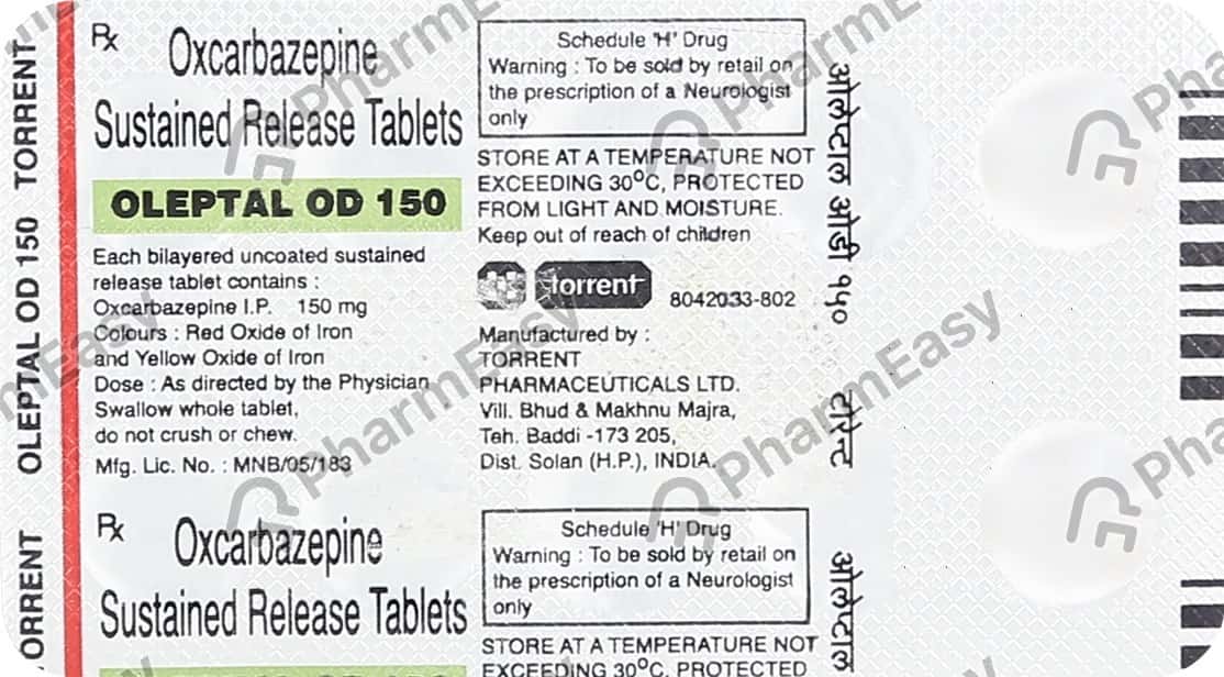 Oleptal Od 150 MG Tablet (10): Uses, Side Effects, Price & Dosage ...