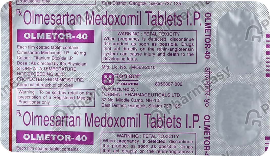 Olmetor 40 MG Tablet (10): Uses, Side Effects, Price & Dosage | PharmEasy