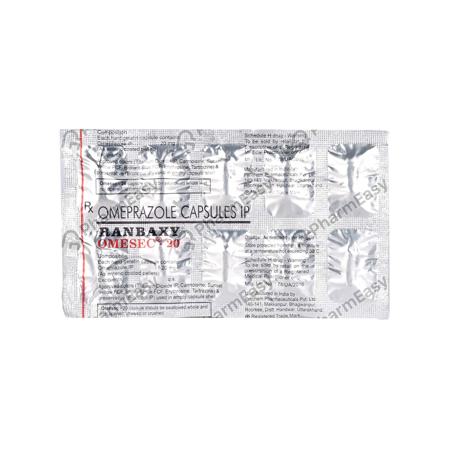 Omesec 20 MG Capsule (10) - Uses, Side Effects, Dosage, Composition ...