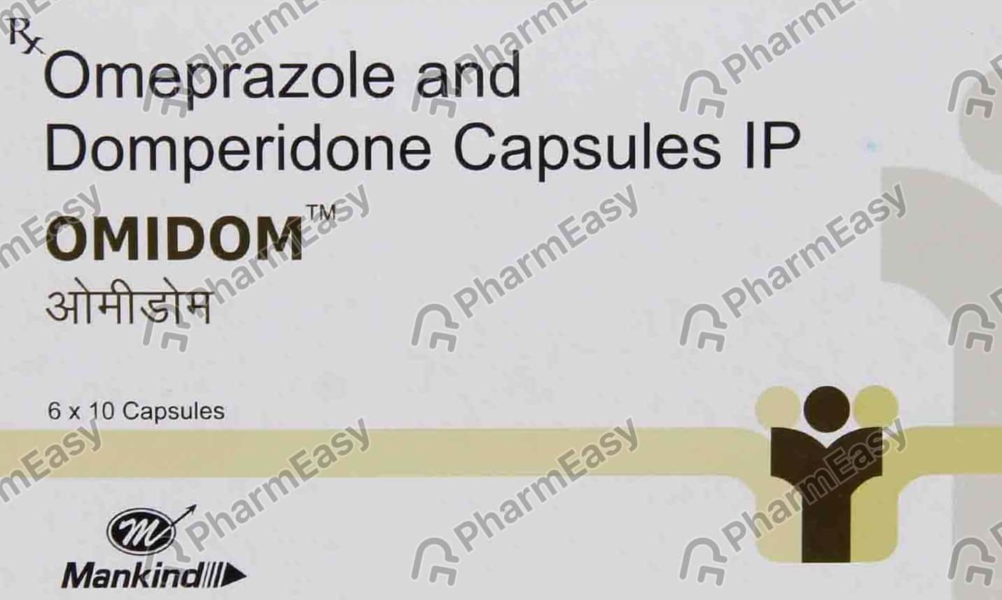 Omidom Strip Of 10 Capsules: Uses, Side Effects, Price & Dosage | PharmEasy