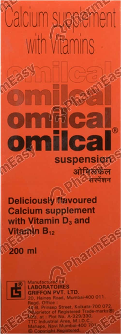 Buy Omilcal Bottle Of 200ml Suspension Online & Save Up to 24% at PharmEasy