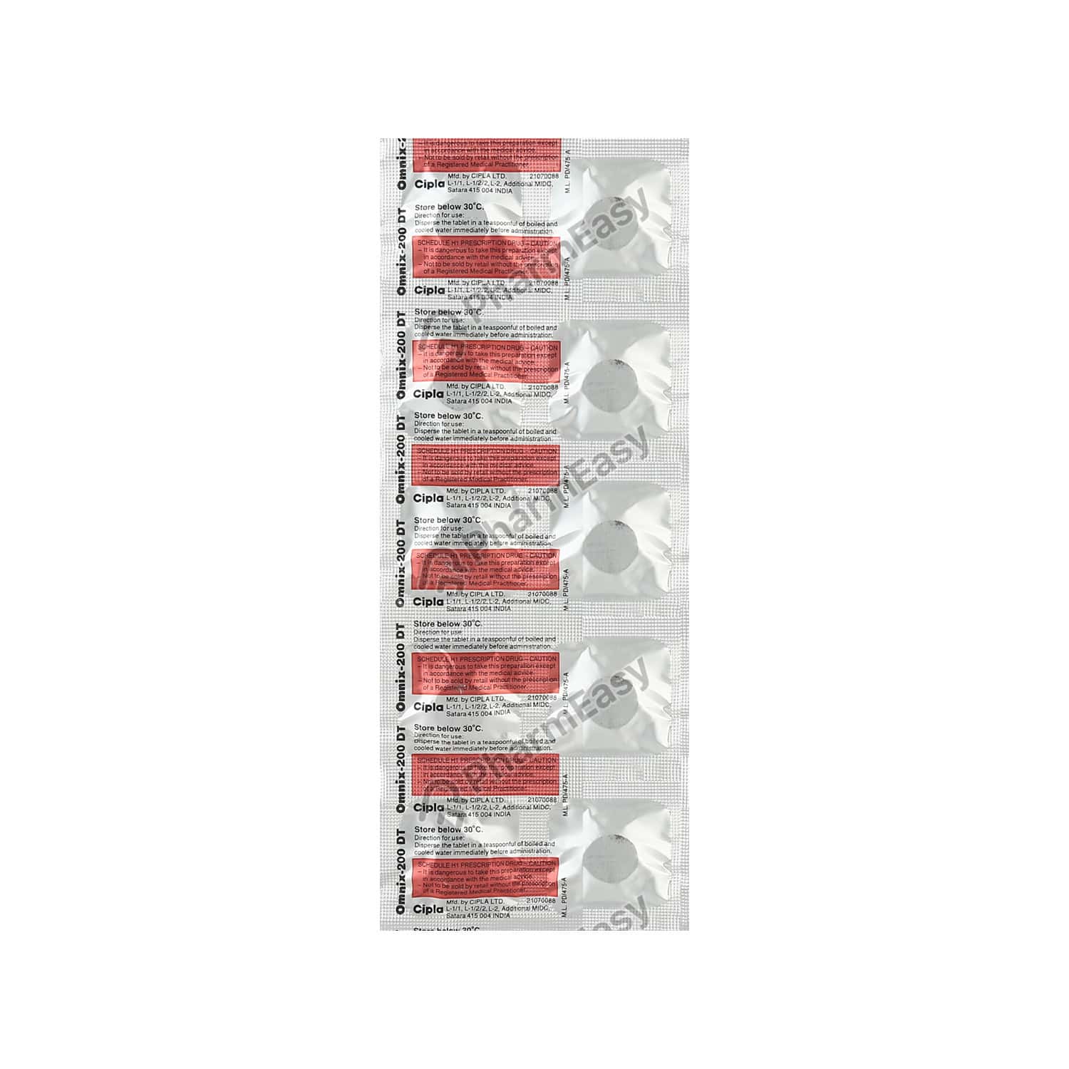 Omnix Dt 200 MG Tablet (10) - Uses, Side Effects, Dosage, Composition ...