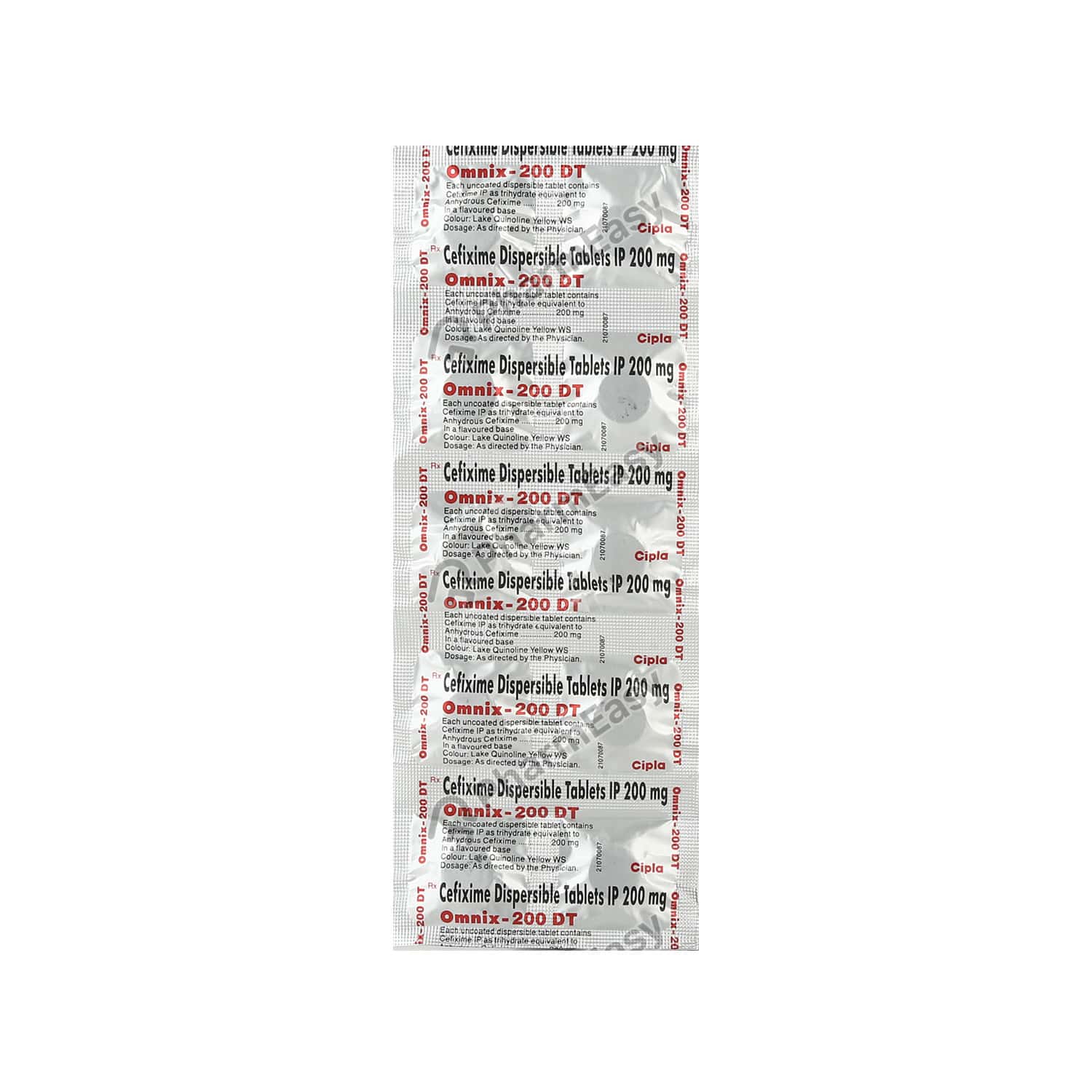 Omnix Dt 200 MG Tablet (10) - Uses, Side Effects, Dosage, Composition ...