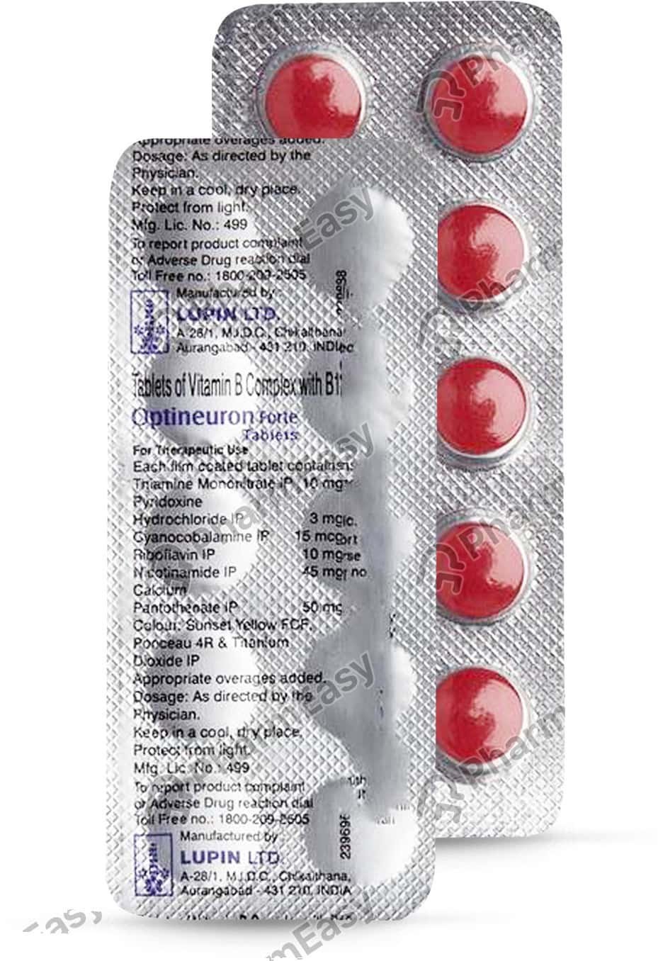 Optineuron Forte Strip Of 10 Tablets: Uses, Side Effects, Price ...