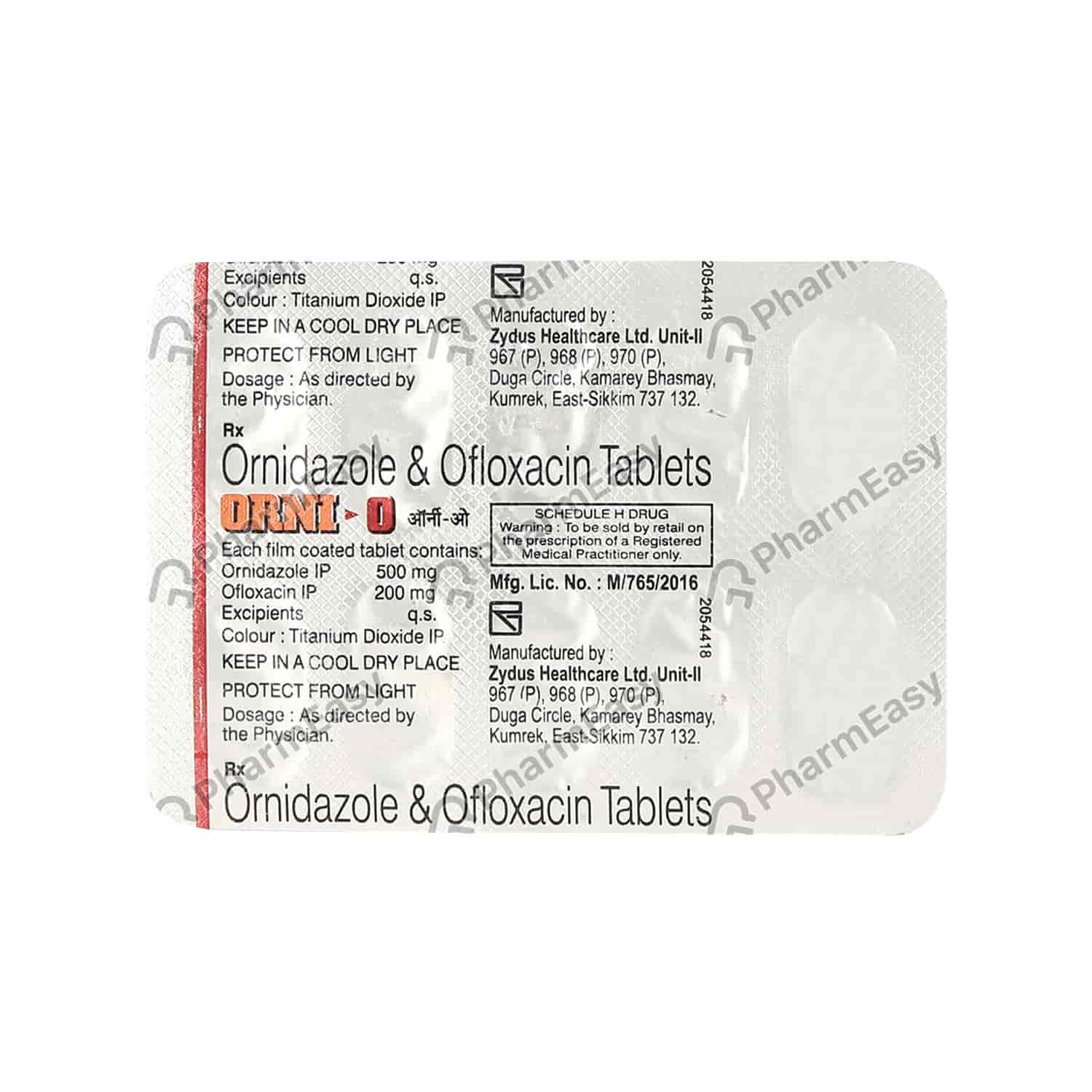 Orni O Tab 10'S - Uses, Side Effects, Dosage, Composition & Price ...