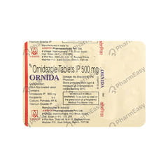 Ornida 500 MG Tablet (10) - Uses, Side Effects, Dosage, Composition ...