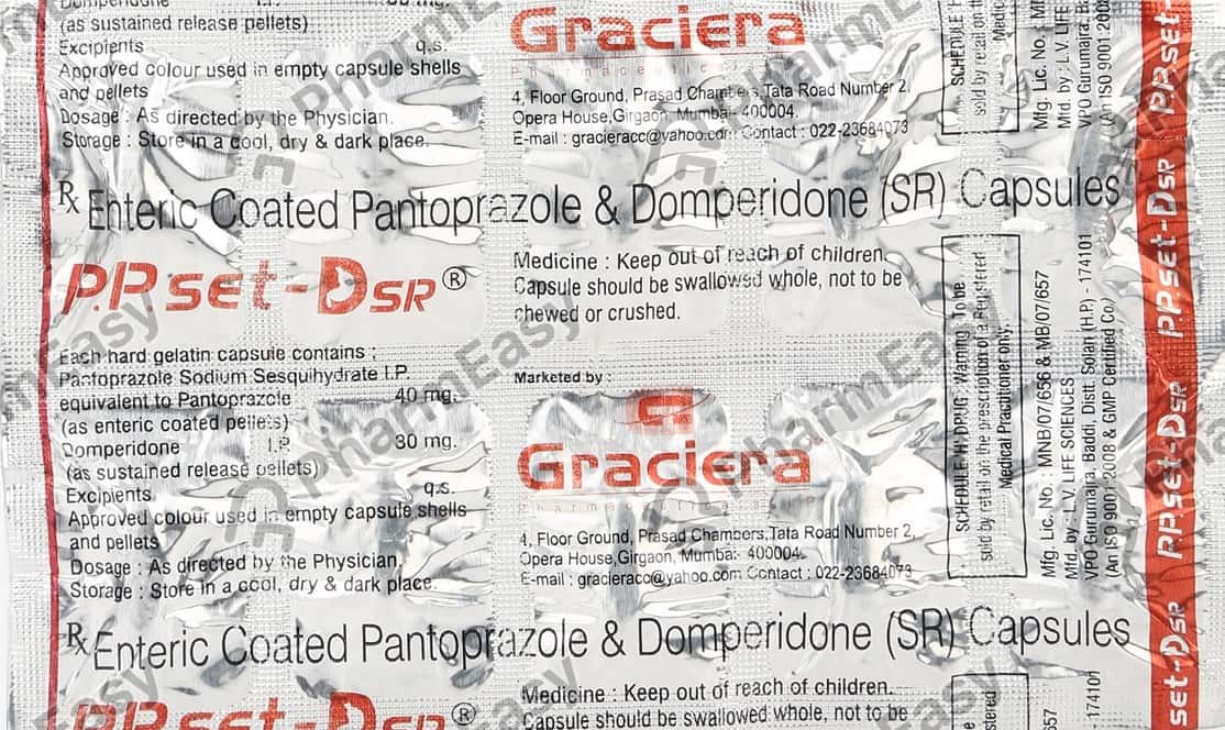 Ppset Dsr Strip Of 10 Capsules: Uses, Side Effects, Price & Dosage ...