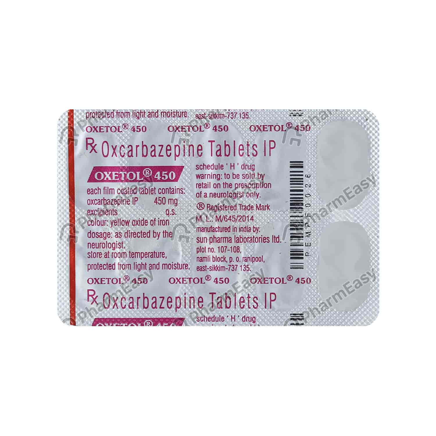 Buy Oxetol 450mg Tablet Online at Flat 18% OFF* | PharmEasy