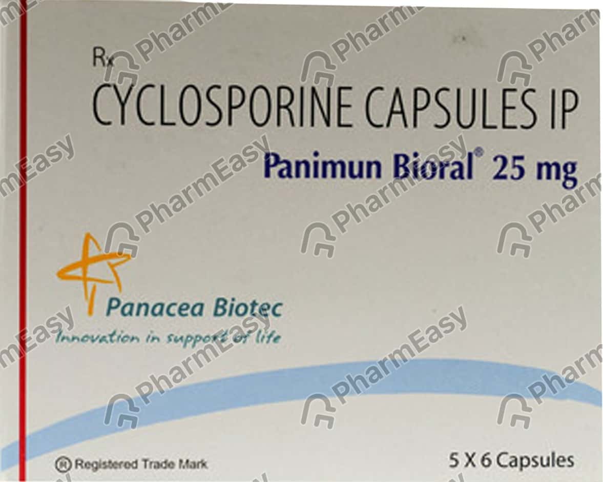 Panimun Bioral 25 MG Capsule (6): Uses, Side Effects, Price & Dosage ...