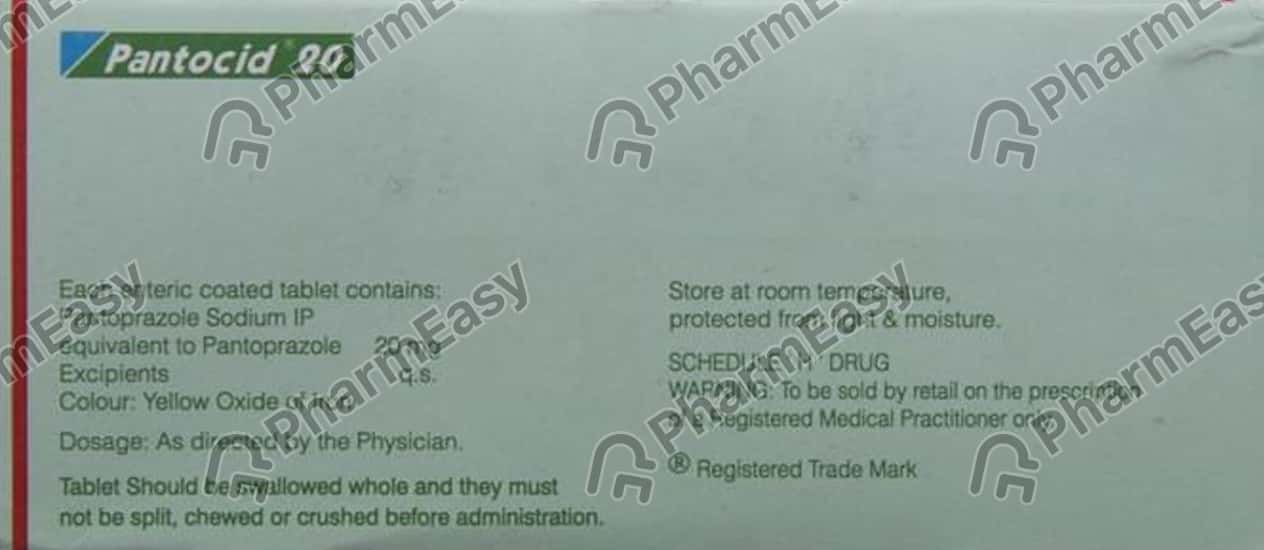 Pantocid 20 MG Tablet (10): Uses, Side Effects, Price & Dosage | PharmEasy