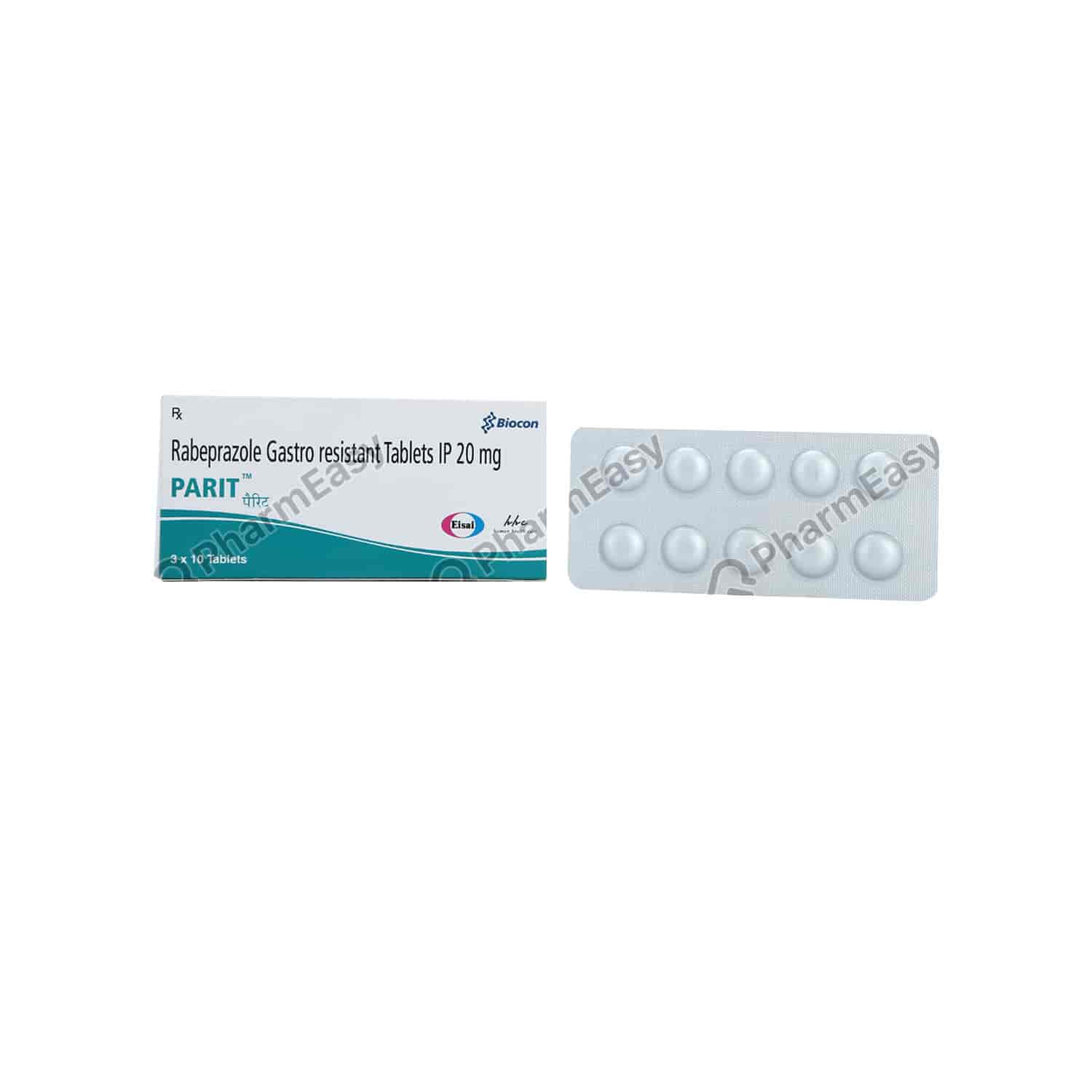 Buy Parit 20mg Strip Of 10 Tablets Online at Flat 18% OFF* | PharmEasy