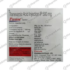 Pause 500 MG/5ML Injection (5): Uses, Side Effects, Price & Dosage ...