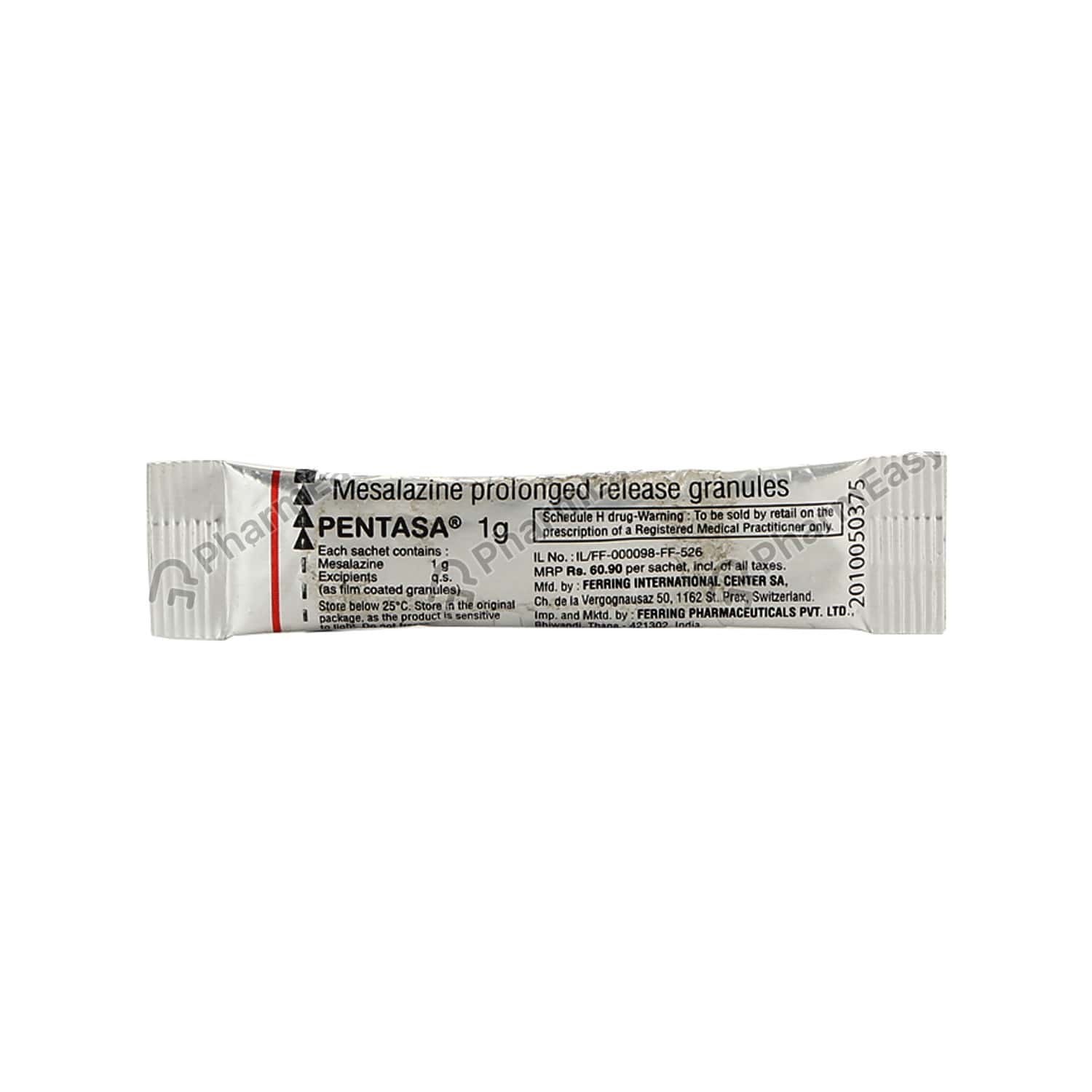 Pentasa 1 G Granule (1) - Uses, Side Effects, Dosage, Composition ...