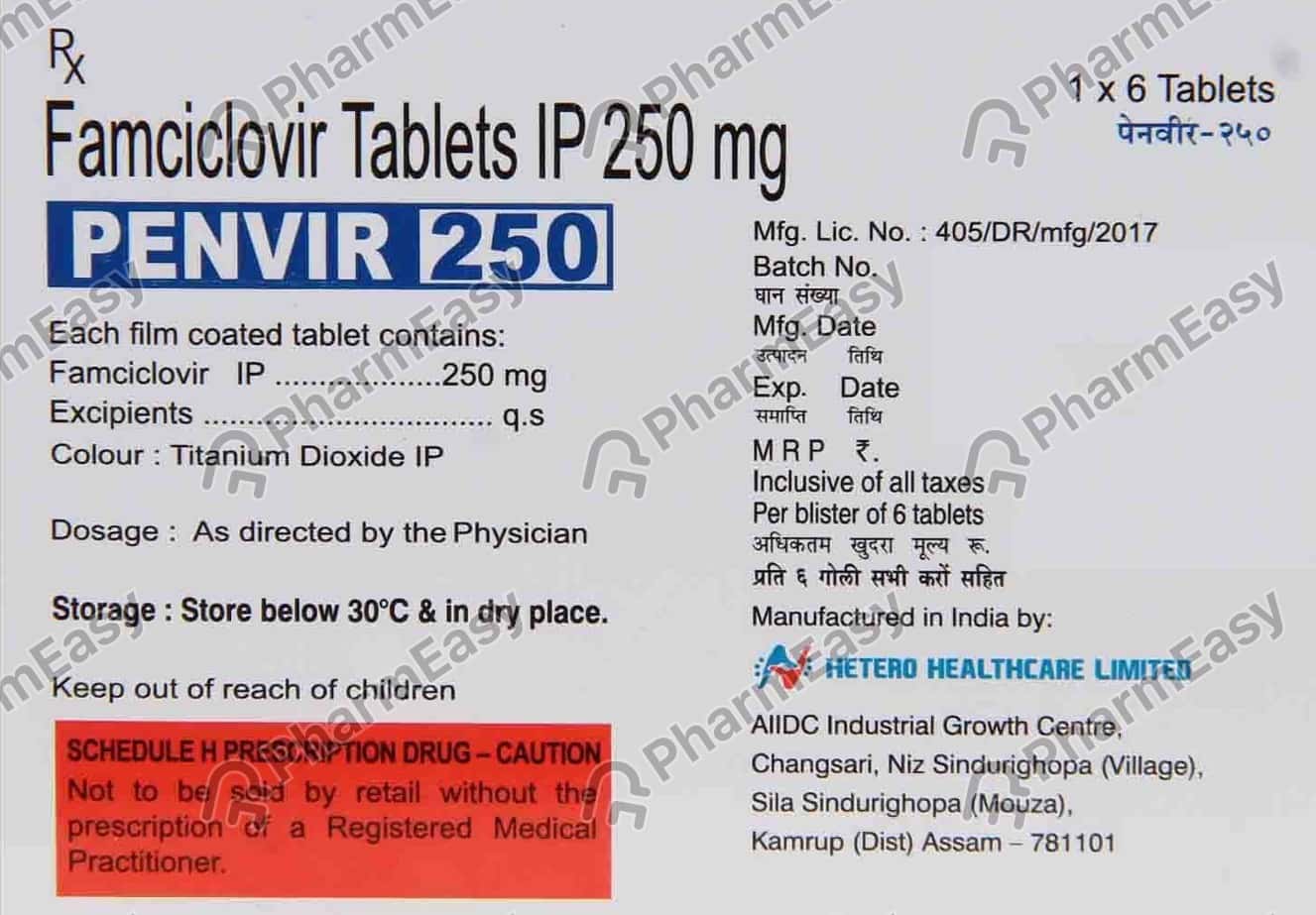 Buy Penvir 250 MG Tablet (6) Online at Flat 15% OFF | PharmEasy