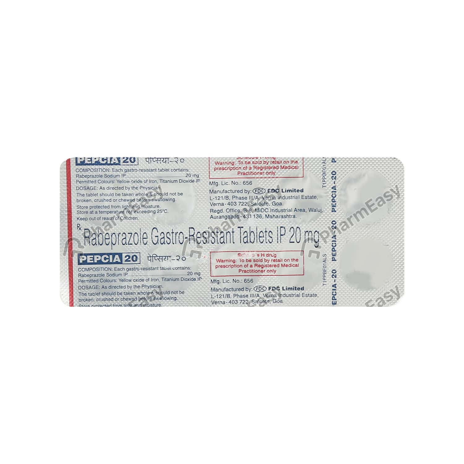 Pepcia 20 MG Tablet (10) - Uses, Side Effects, Dosage, Composition ...