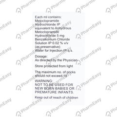 Perinorm 5 MG/ML Injection (10): Uses, Side Effects, Price & Dosage ...