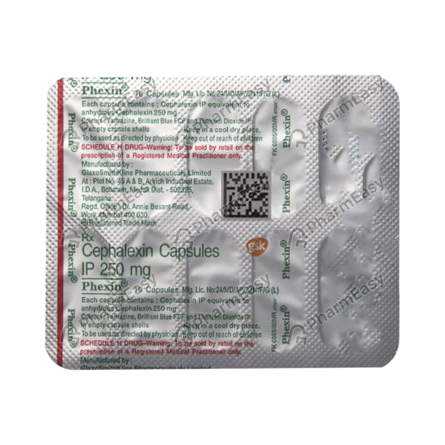 Phexin 250 MG Capsule (10) - Uses, Side Effects, Dosage, Composition ...