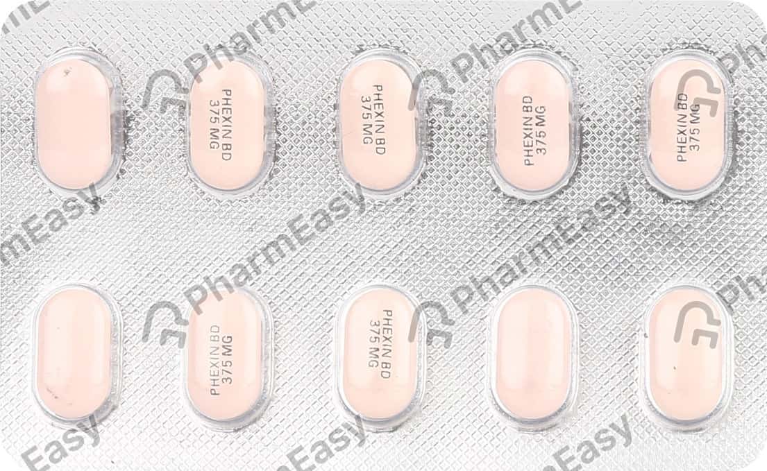 Phexin Bd 375 MG Tablet (10): Uses, Side Effects, Price & Dosage ...
