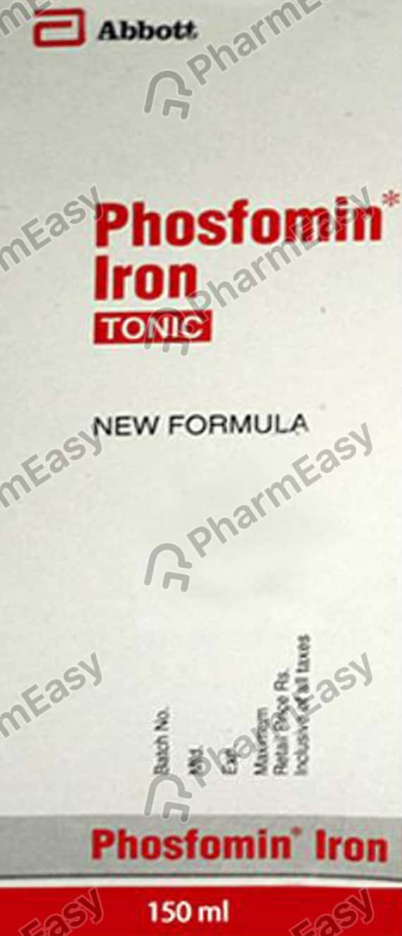 Buy Phosfomin Iron 50 MG Syrup (150) Online & Save Up to 24% at PharmEasy