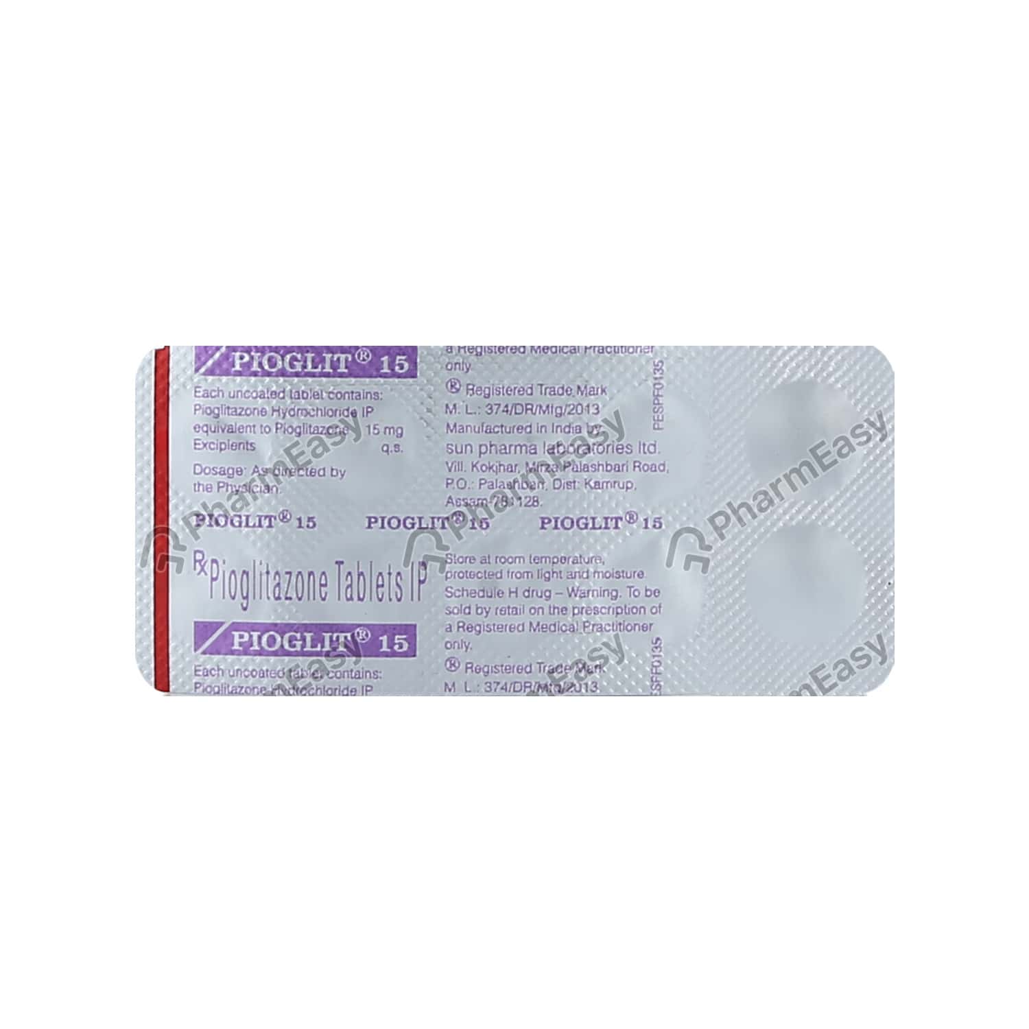Buy Pioglit 15 MG Tablet (10) Online at Flat 18% OFF* | PharmEasy