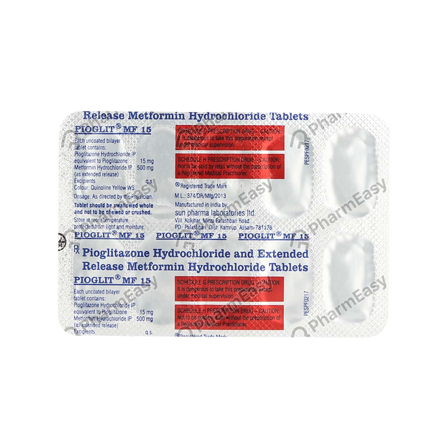 Buy Pioglit Mf 15mg Tablet Online at Flat 18% OFF* | PharmEasy