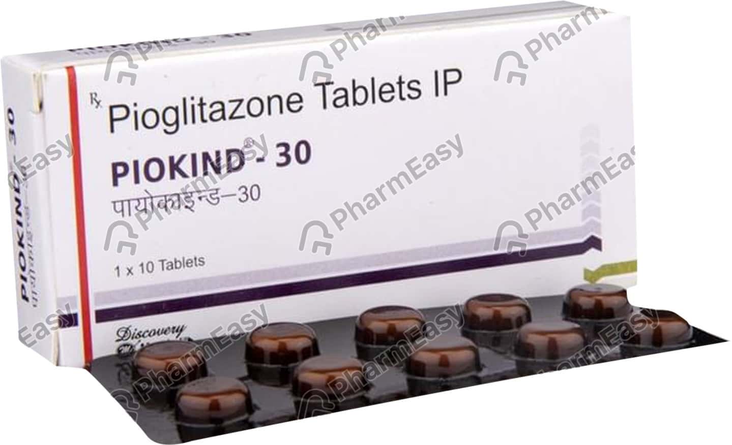 Piokind 30 MG Tablet (10): Uses, Side Effects, Price & Dosage | PharmEasy