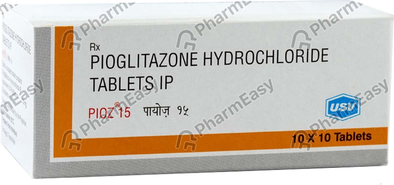 Pioz 15 Tablet: Uses, Side-effects, Price, Dosage & More Info - PharmEasy