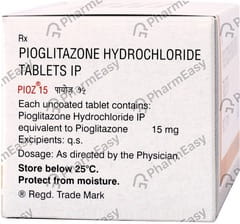 Pioz 15 Tablet: Uses, Side-effects, Price, Dosage & More Info - PharmEasy