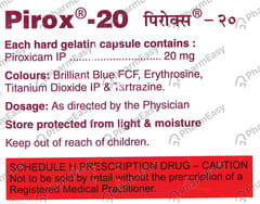 Pirox 20 MG Capsule (10): Uses, Side Effects, Price & Dosage | PharmEasy