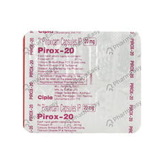 Buy Pirox 20 MG Capsule (10) Online at Flat 18% OFF* | PharmEasy