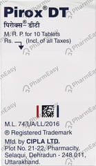 Pirox Dt 20 MG Tablet (10): Uses, Side Effects, Price & Dosage | PharmEasy