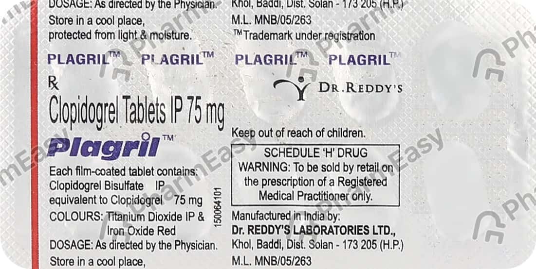 Plagril Gold 75 MG Tablet (10): Uses, Side Effects, Price, Dosage ...