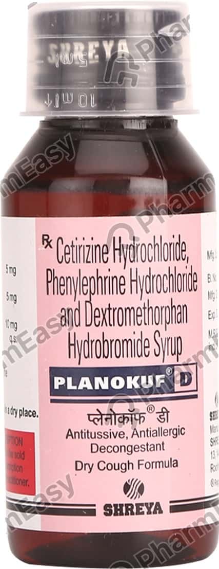 Planokuf D Bottle Of 60ml Syrup: Uses, Side Effects, Price & Dosage ...