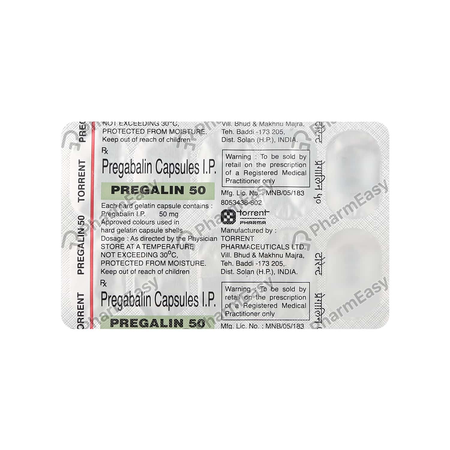 Pregalin 50 MG Capsule (10) - Uses, Side Effects, Dosage, Composition ...
