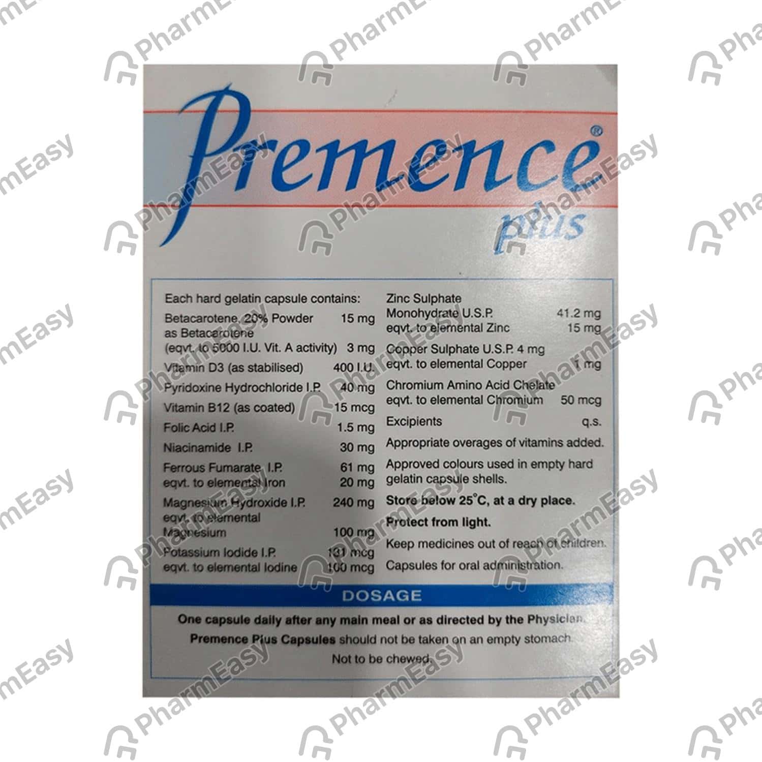 Order Premence Plus Strip Of 6 Capsules Online at discount rate