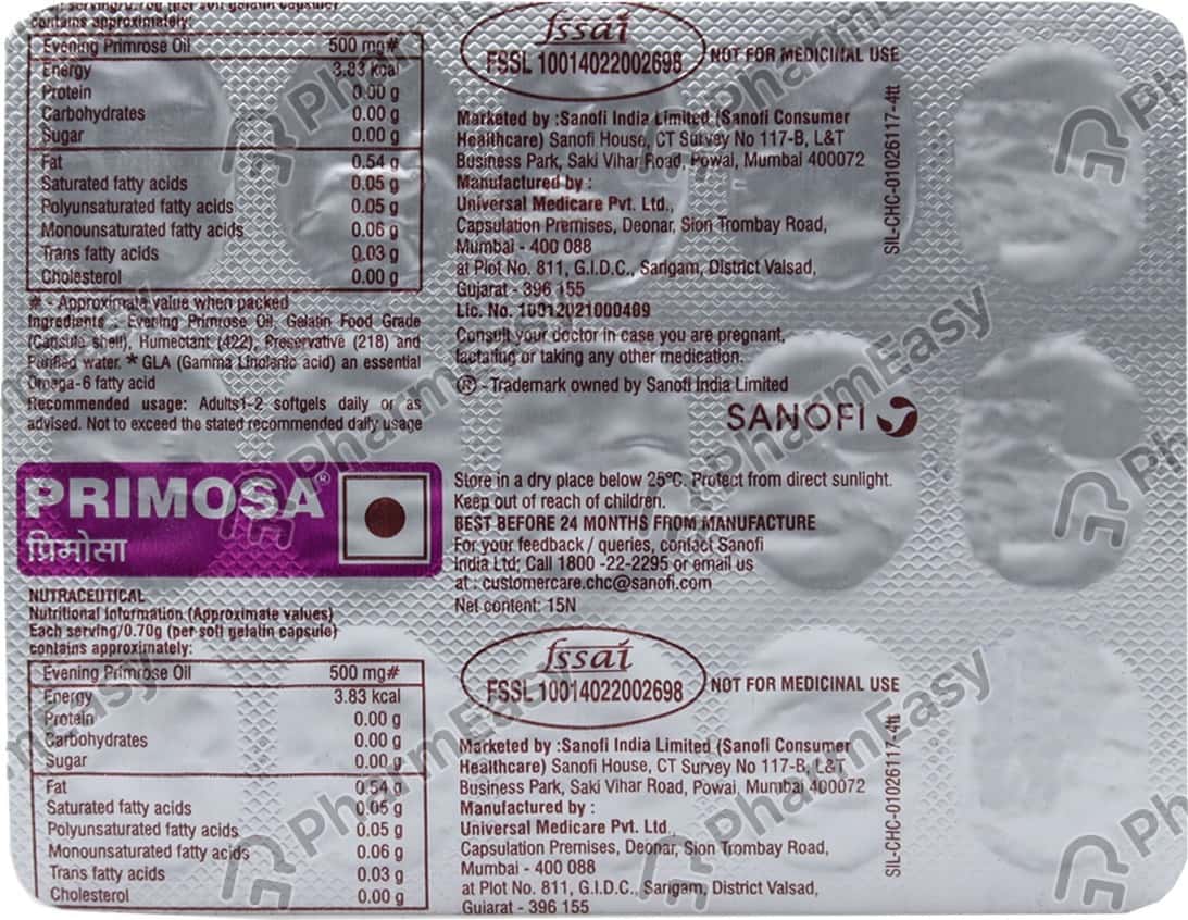 Buy Primosa 500 MG Capsule (15) Online at Flat 15% OFF | PharmEasy
