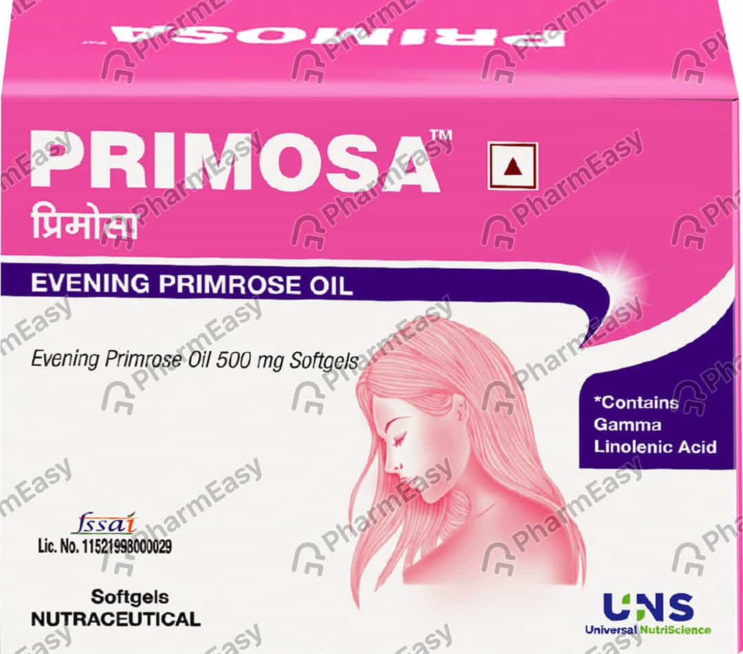 Buy PRIMOSA 1000 EVENING PRIMROSE OIL1000MG STRIP OF 15 SOFTGEL CAPSULE ...