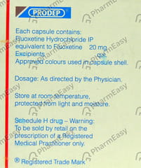 Prodep 20 MG Capsule (10): Uses, Side Effects, Price & Dosage | PharmEasy