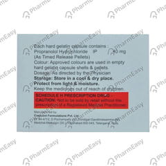 Prolol Tr 40 MG Capsule (10): Uses, Side Effects, Price & Dosage ...