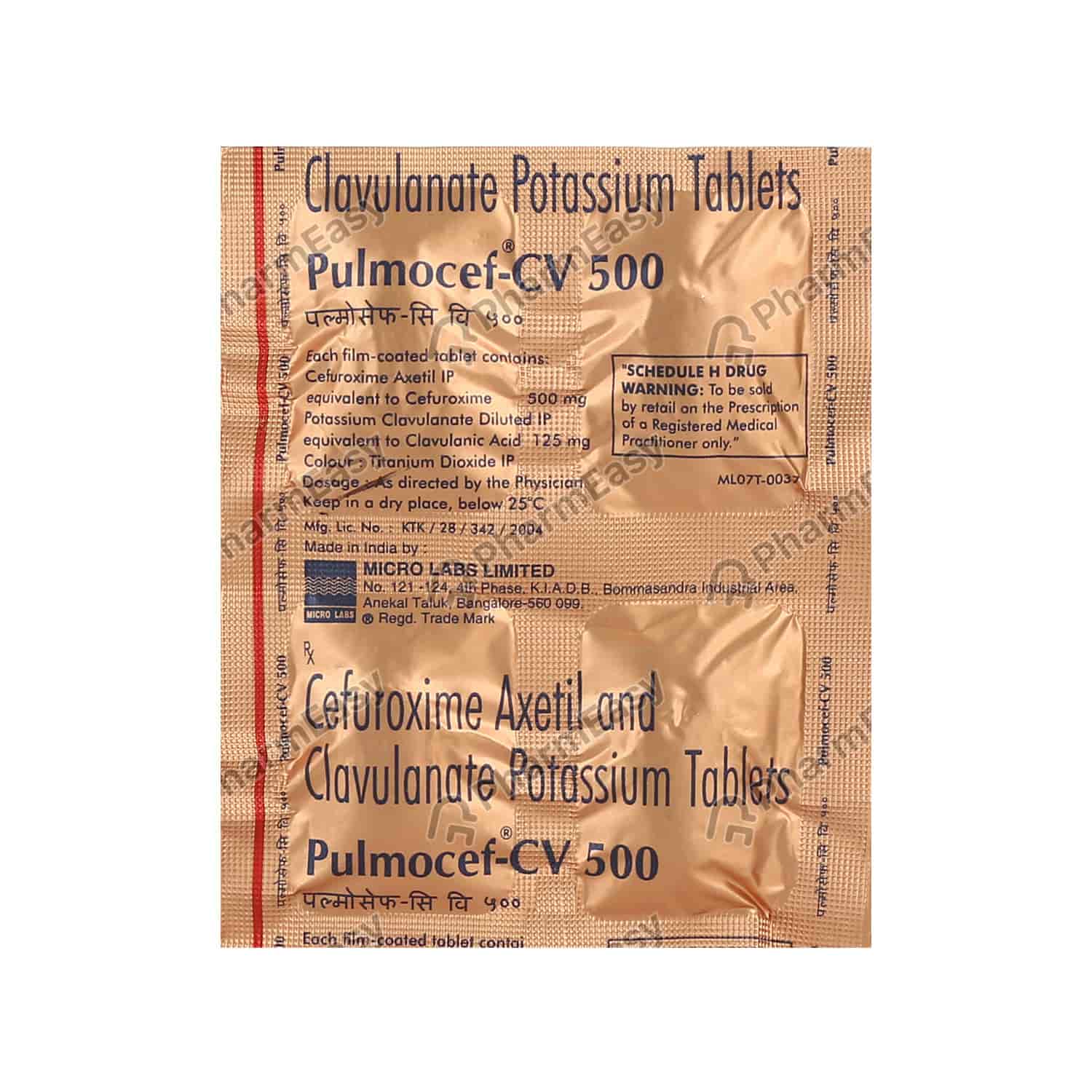Buy Pulmocef Cv 500mg Strip Of 4 Tablets Online at Flat 18% OFF ...