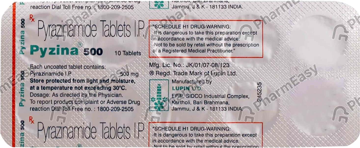 Pyzina 500 MG Tablet (10): Uses, Side Effects, Price & Dosage | PharmEasy