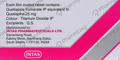 Qutan 25 MG Tablet (10): Uses, Side Effects, Price & Dosage | PharmEasy