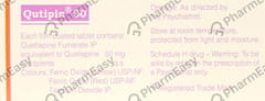 Qutipin 50 MG Tablet (10): Uses, Side Effects, Price & Dosage | PharmEasy
