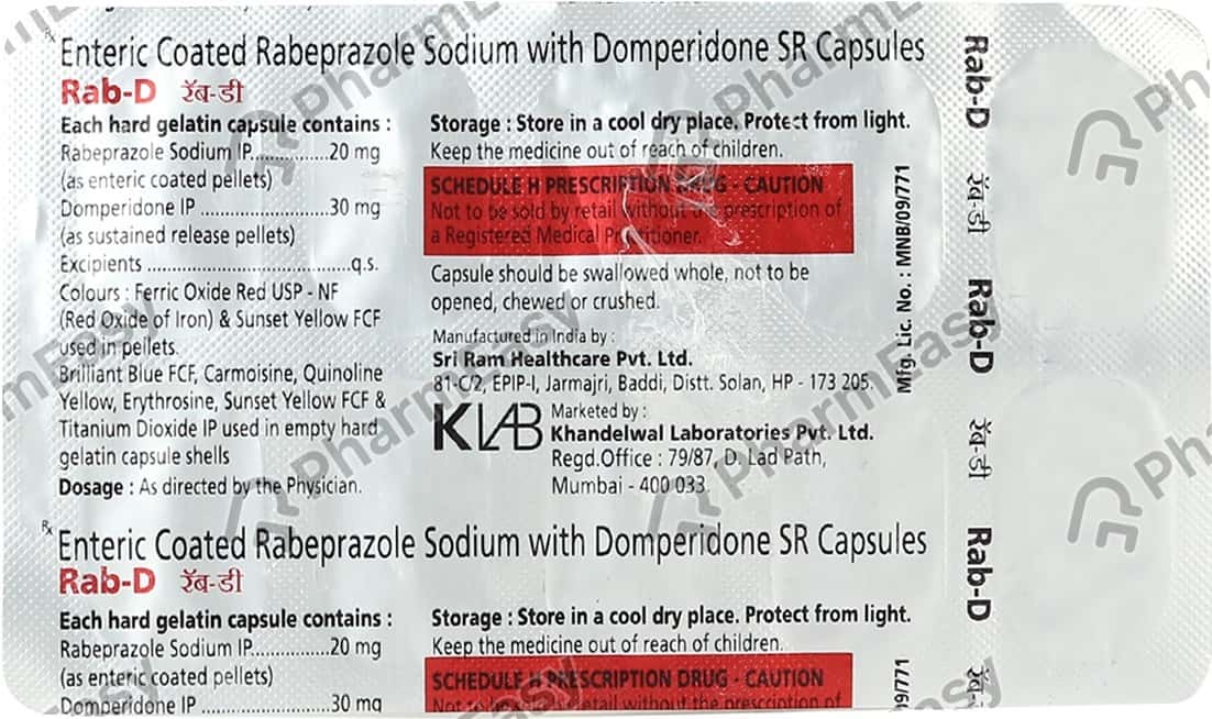 Rab D Strip Of 10 Capsules: Uses, Side Effects, Price & Dosage | PharmEasy