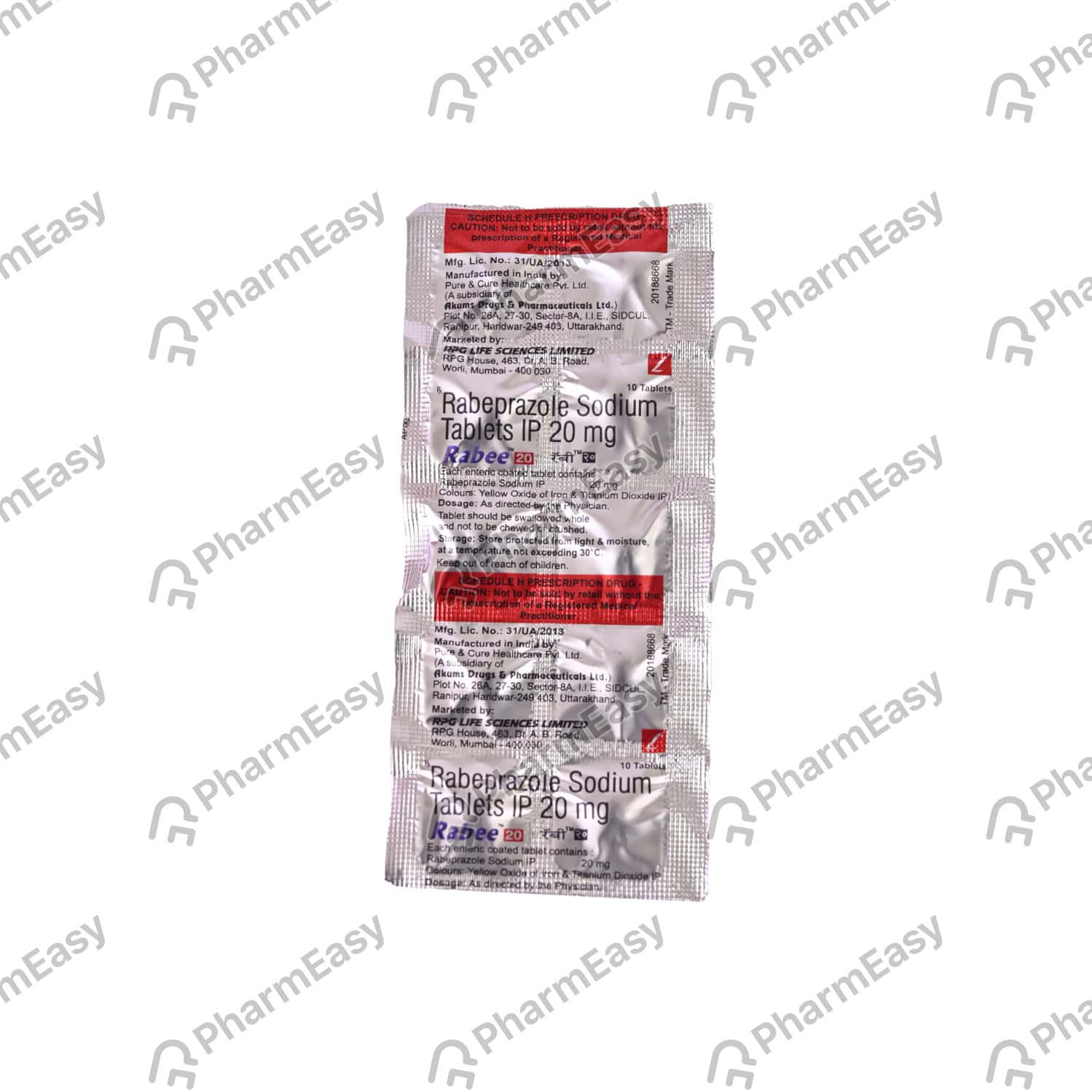 Rabee 20 MG Tablet (10): Uses, Side Effects, Price & Dosage | PharmEasy