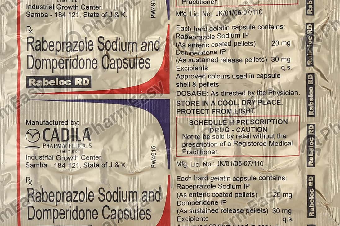 Rabeloc Rd 20/30mg Strip Of 10 Capsules: Uses, Side Effects, Price ...