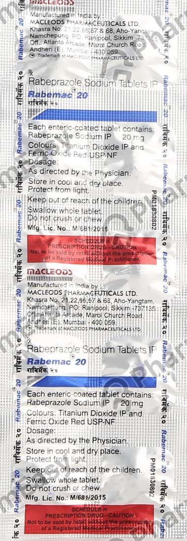 Rabemac 20 Tablet: Uses, Side-effects, Price, Dosage & More Info - PharmEasy