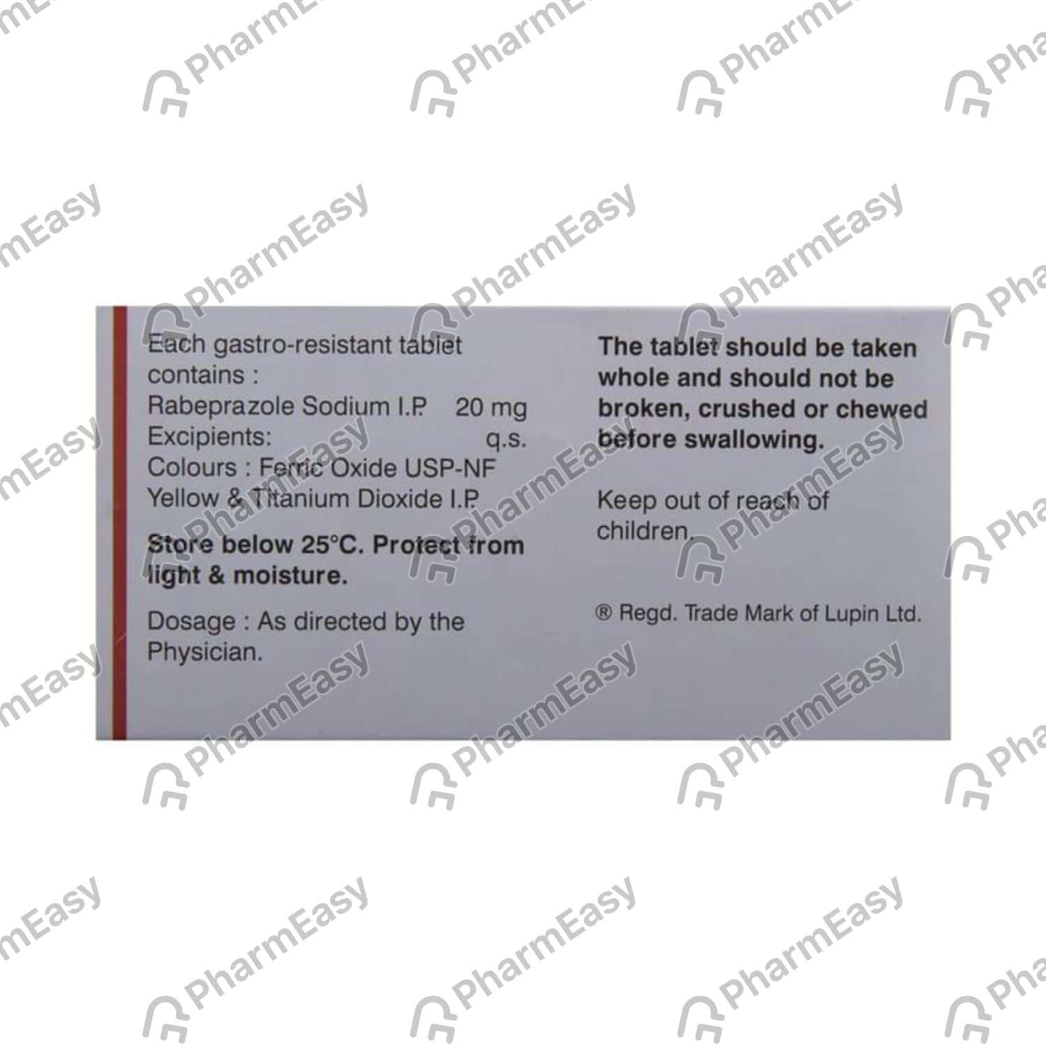 Rablet 20 MG Tablet (10): Uses, Side Effects, Price & Dosage | PharmEasy