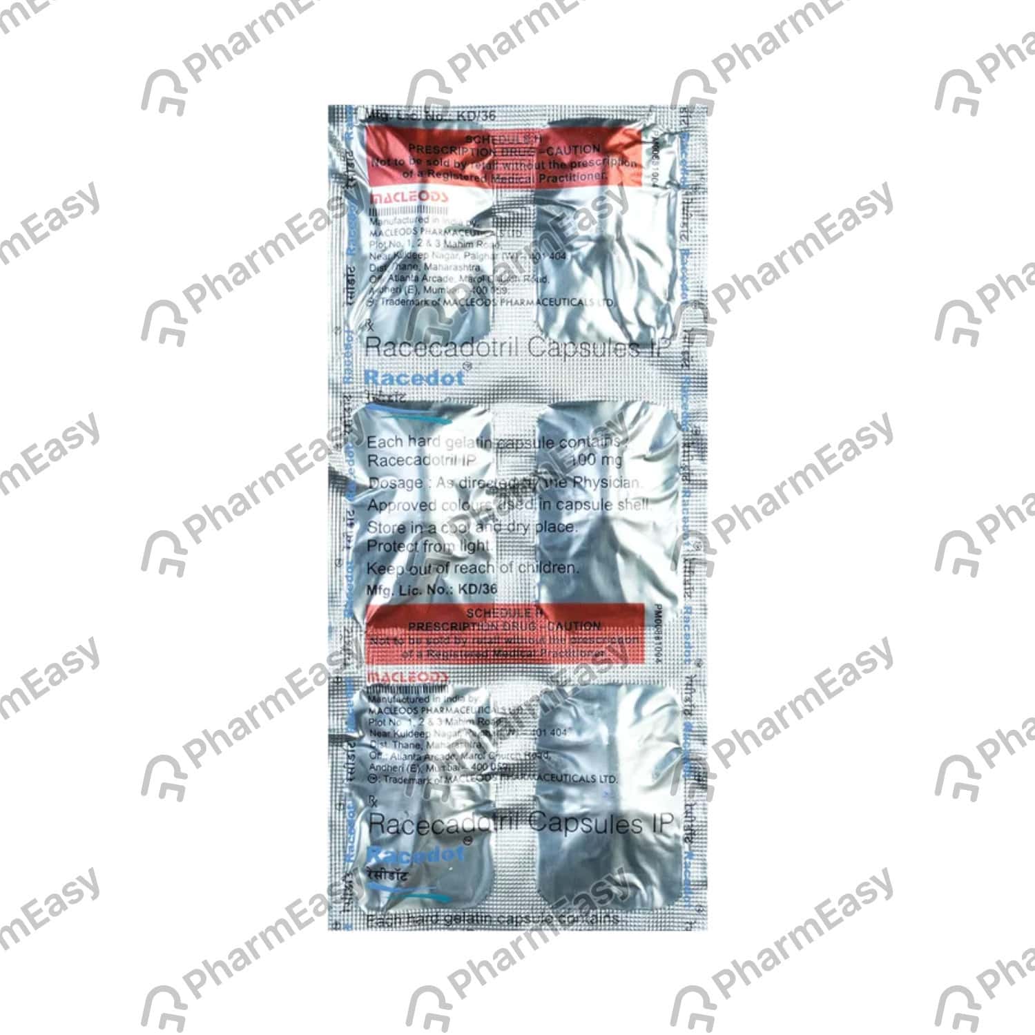 Racedot 100 MG Capsule (6): Uses, Side Effects, Price & Dosage | PharmEasy